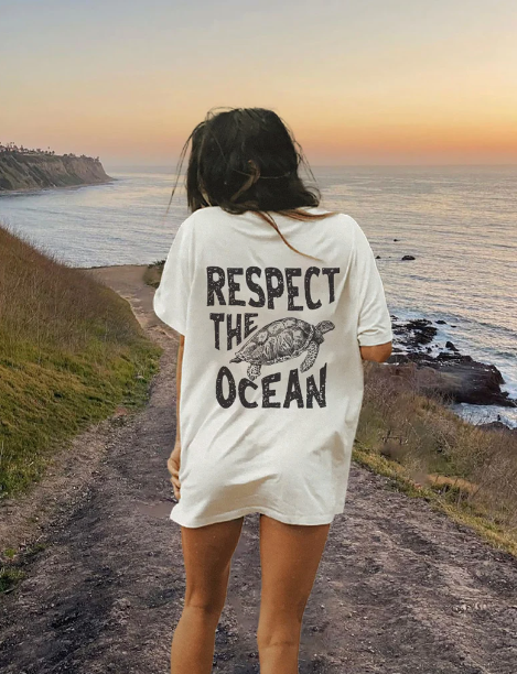 Respect The Ocean T-Shirt – Blue Ocean Project AU