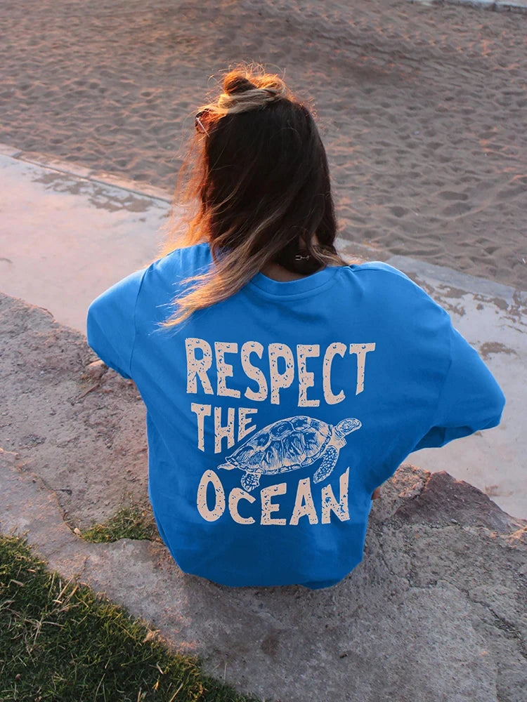 Respect The Ocean T-Shirt – Blue Ocean Project AU