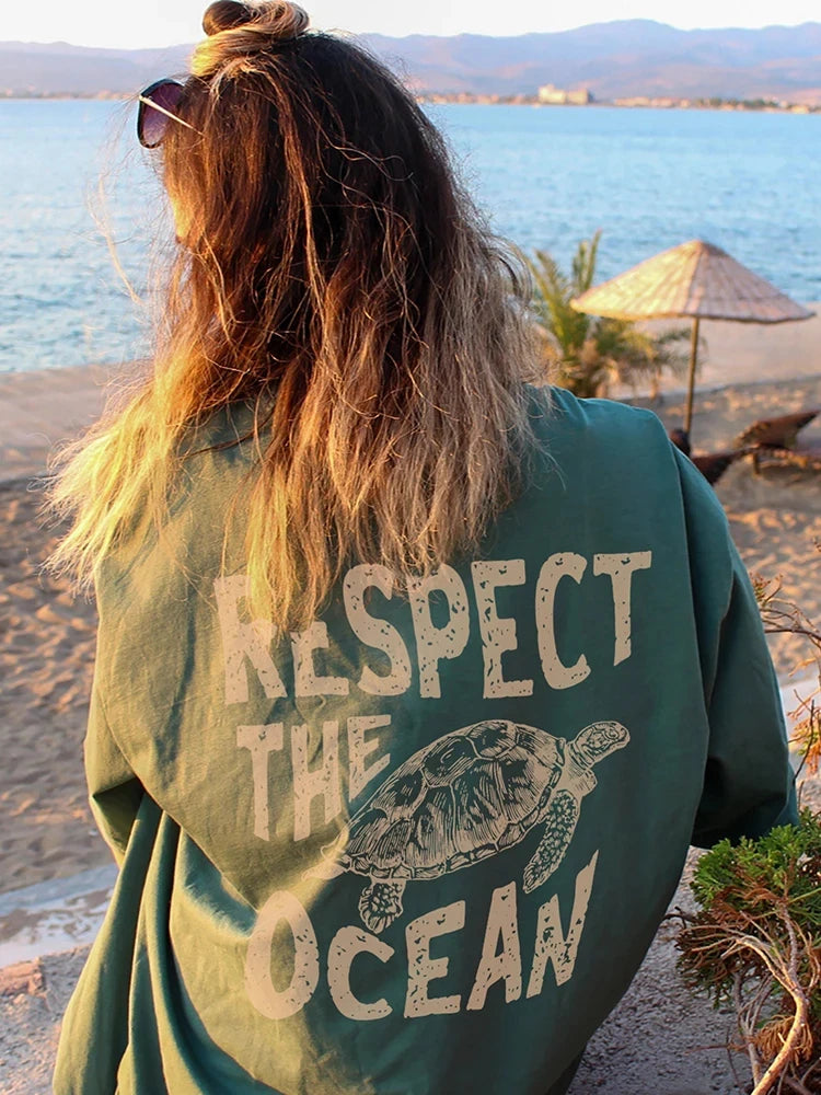 Respect The Ocean T-Shirt – Blue Ocean Project AU